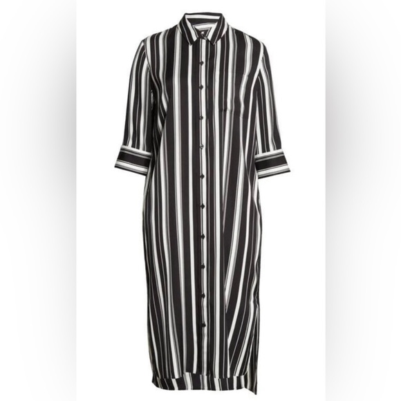 Nordstrom | Dresses | Nordstrom Signature Stretch Silk Shirt Dress ...